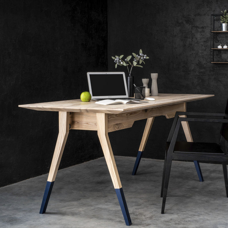 Contemporary dining table - ATLANTIS PLUS - KD Stripes - oak / oak base ...