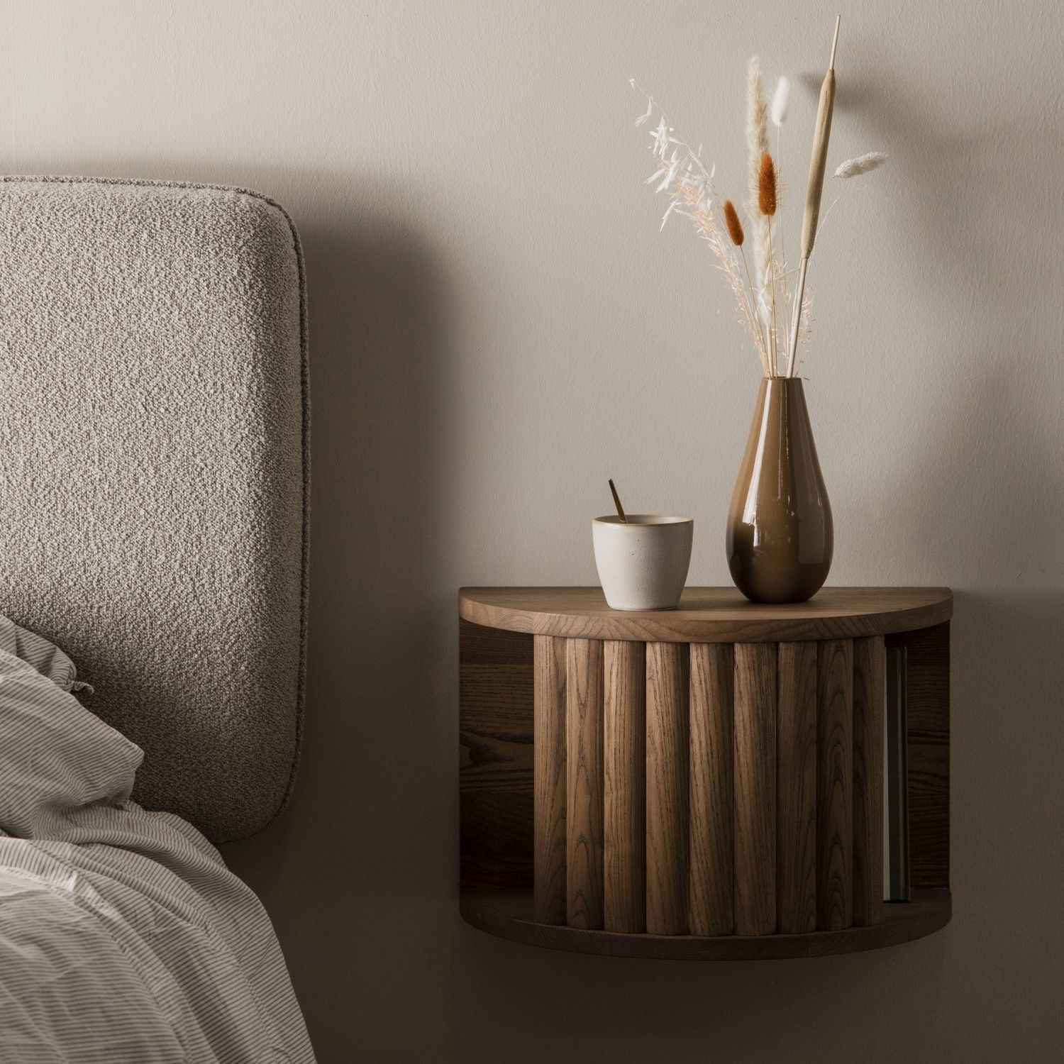 Contemporary bedside table - VELVET - Kristensen & Kristensen A/S - oak ...