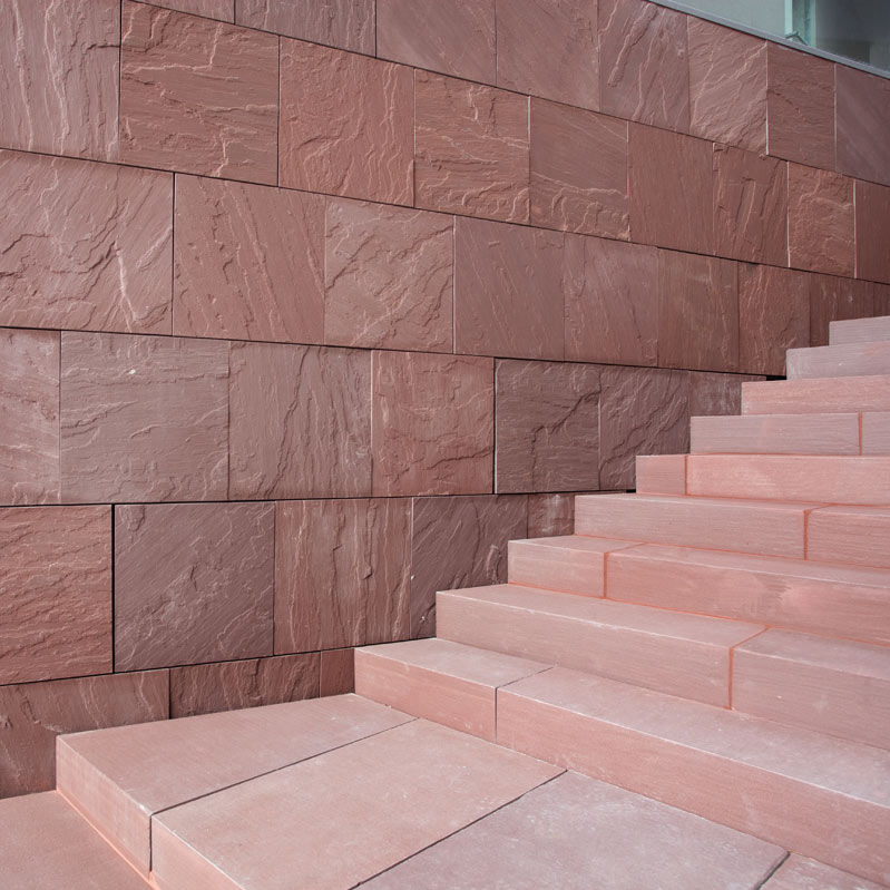 Wall stone block - GAJA BROWN - Marmotex SRL - for exterior fittings ...