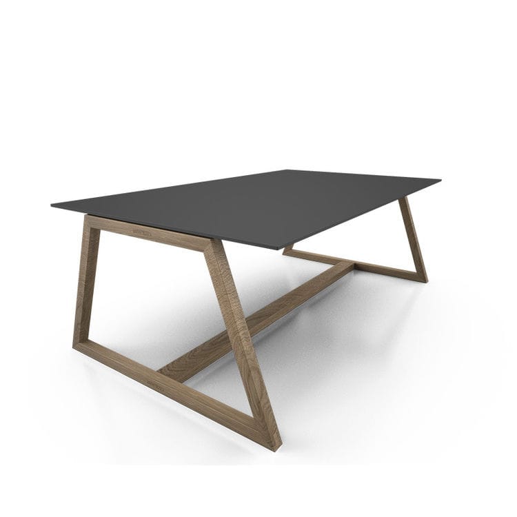 Contemporary dining table - LEMON - Black-Citrus - solid wood / ceramic ...