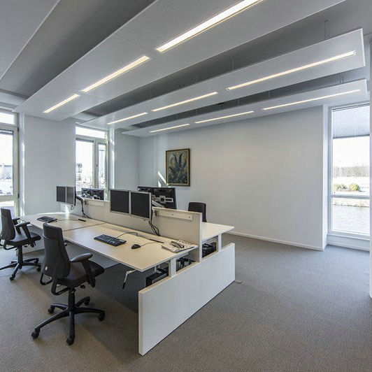 Galvanised steel suspended ceiling - ISLAND - Integra - Interior ...