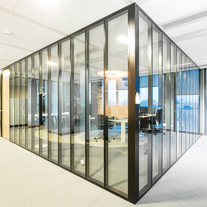 Removable partition - Partition® 26 - ABCD INTERNATIONAL - with glass ...