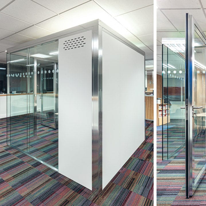 Removable partition - Meeting Cube® - ABCD INTERNATIONAL - aluminum ...