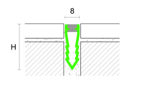 PVC expansion joint - PROJOINT DIL NE - PROFILPAS - for flooring / floor