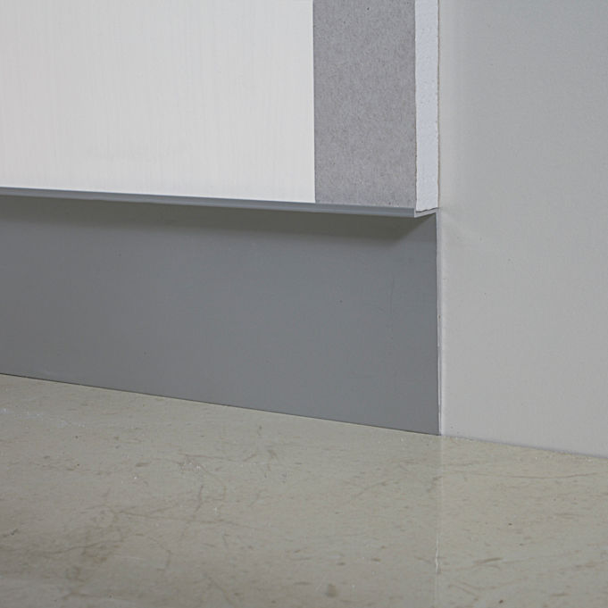 Gray baseboard - LINE 100 - PROFILPAS - aluminum / rectangular / decorative