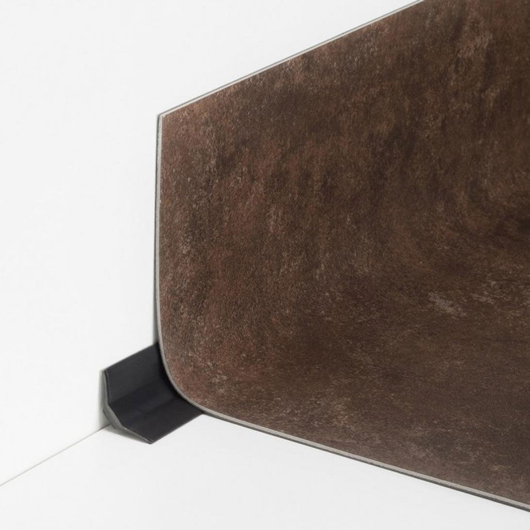 Black baseboard - LINE 170-169-171 - PROFILPAS - PVC / rectangular / corner