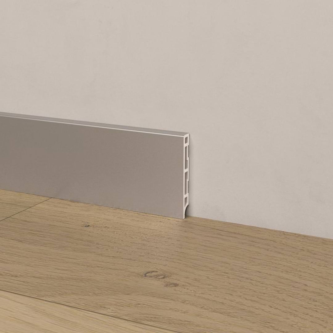 Silver-colored baseboard - LINE 8615-8616 - PROFILPAS - PVC ...