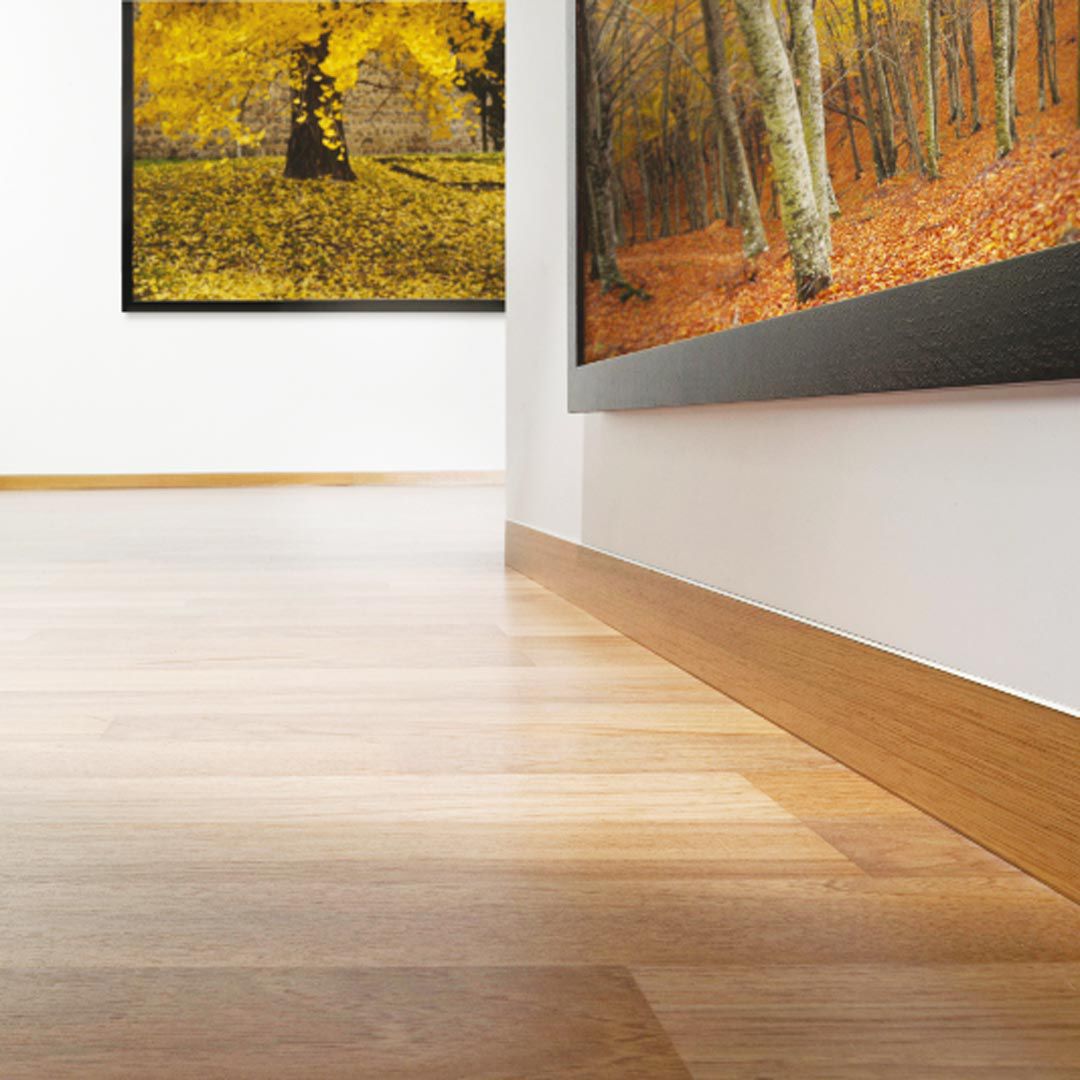 White baseboard - LINE 87/6-88/6 - PROFILPAS - silver-colored / wooden ...