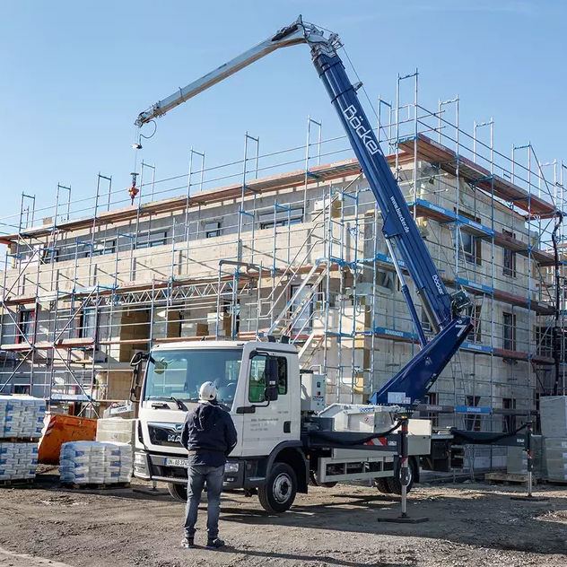 Truck-mounted crane - AK 37 / AK 37e - Böcker Maschinenwerke GmbH - compact-size / telescopic ...