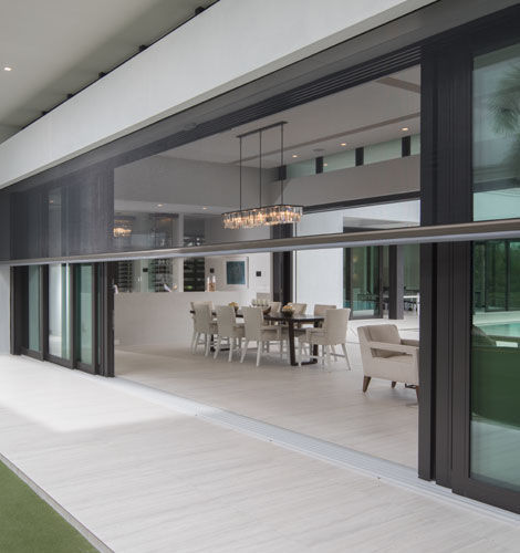 Roll-up insect screen - POWER BLINDS - Phantom Screens - for doors