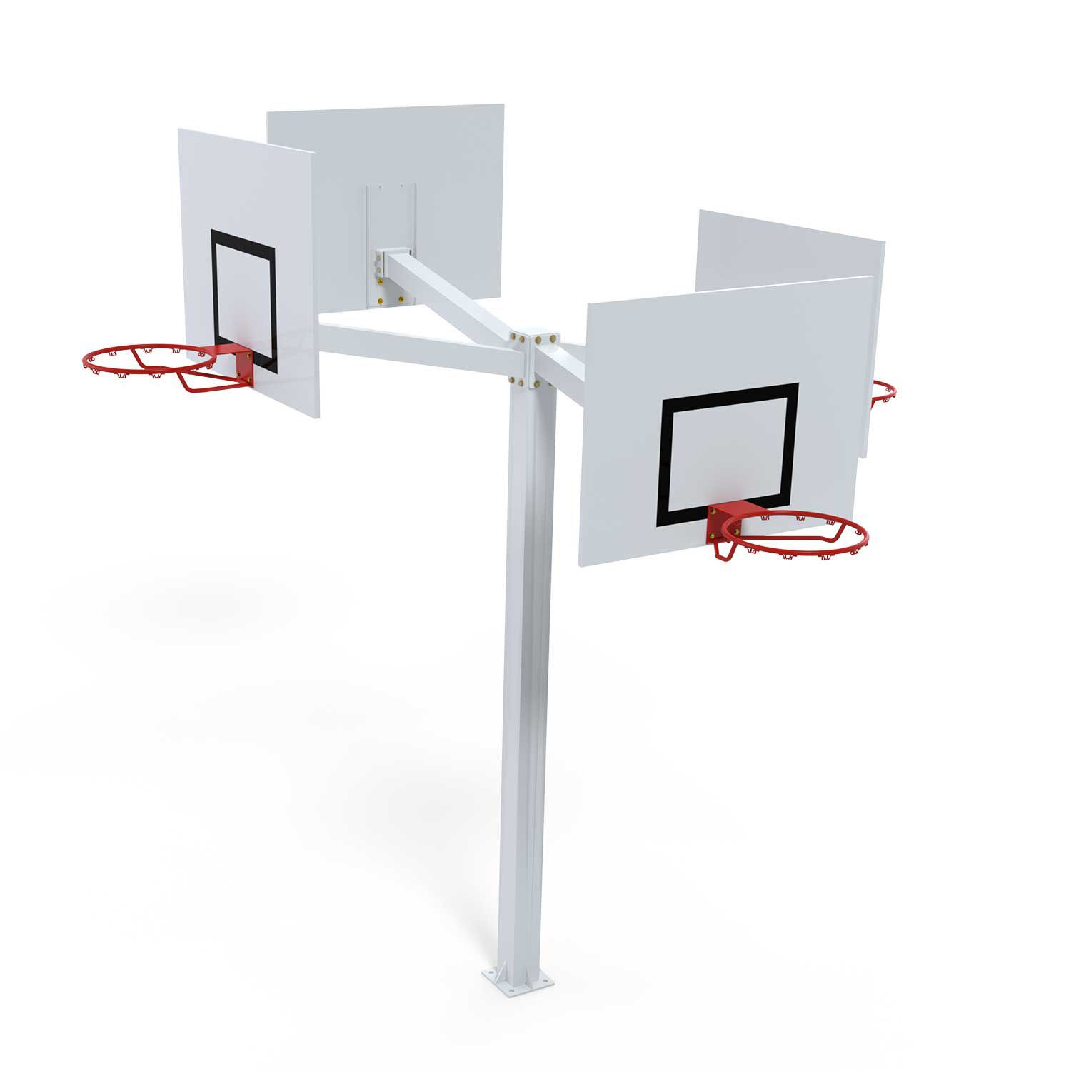 Outdoor basketball hoop - S14090GC - SODEX SPORT - fixed / galvanized ...