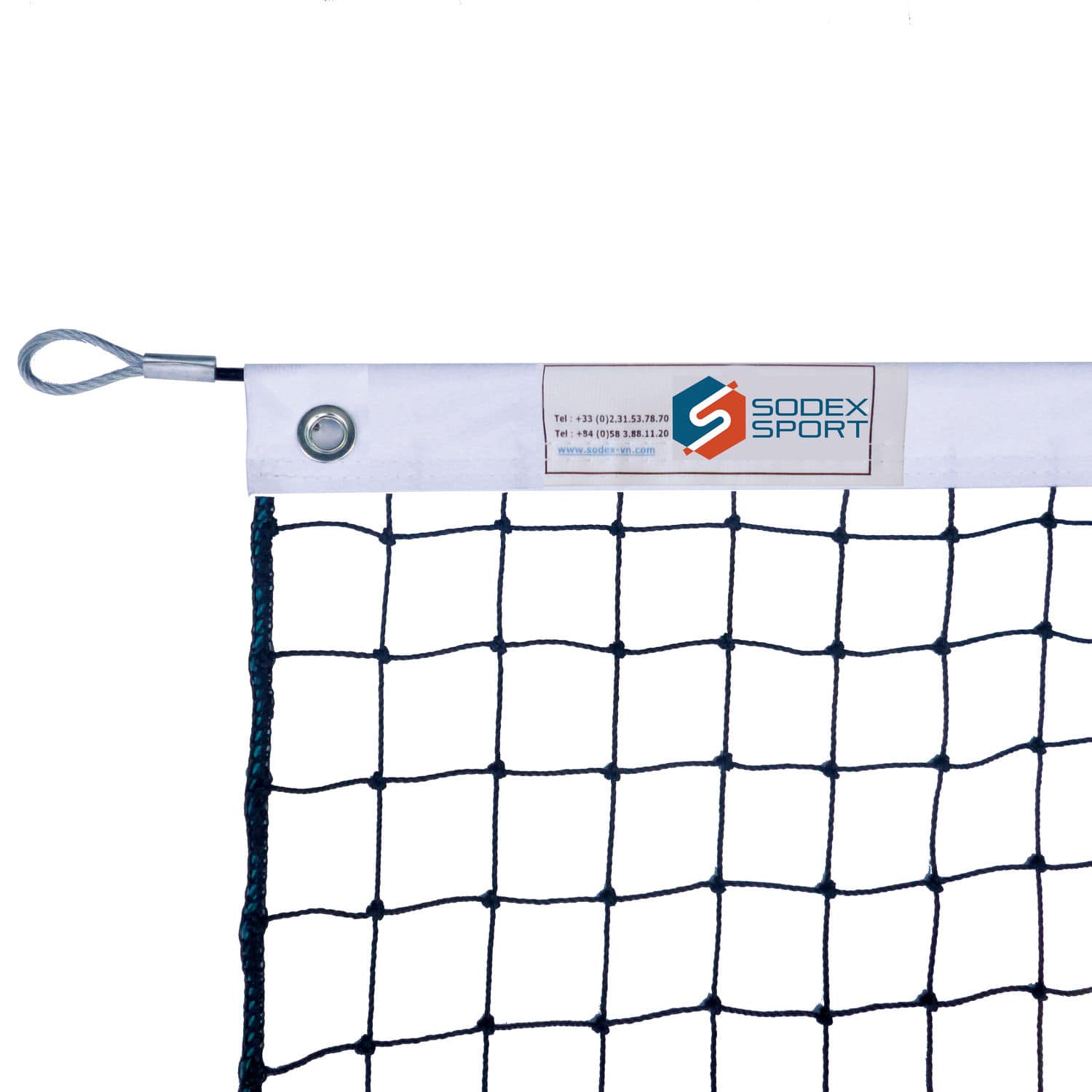 HDPE tennis net - S25820 - SODEX SPORT - black / 2 mm / competition