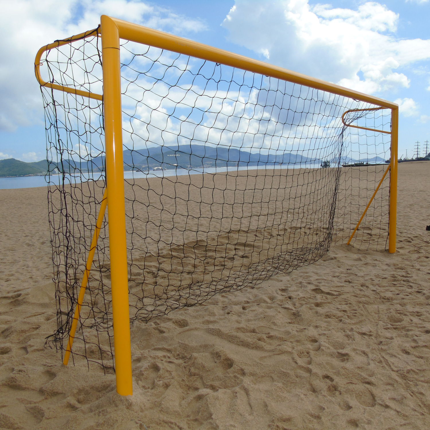 HDPE beach soccer net - S13862 - SODEX SPORT - black / box / square mesh