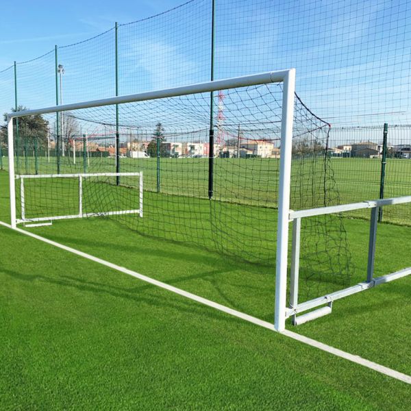 Galvanized steel football goal - S12063 - SODEX SPORT - folding / white ...
