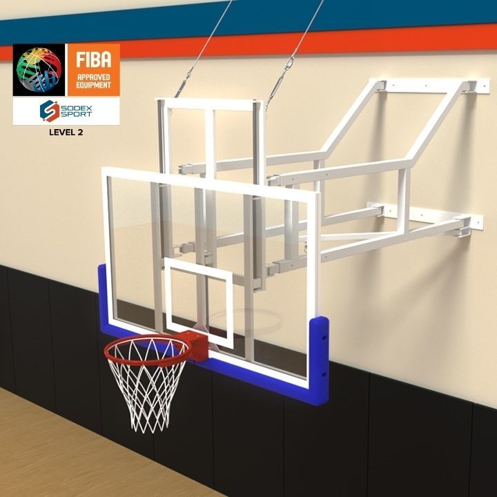 Indoor basketball hoop - S14191 - SODEX SPORT - 5x5 / wall-mounted ...