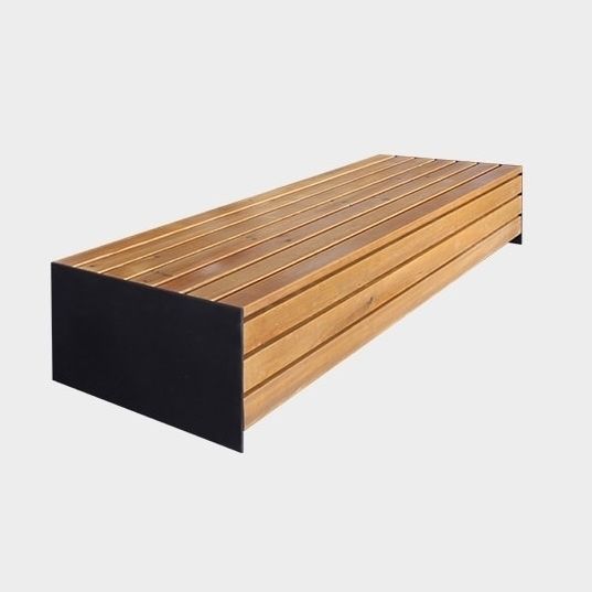 Contemporary public bench - ARQ - Novatilu - wooden / steel / without ...