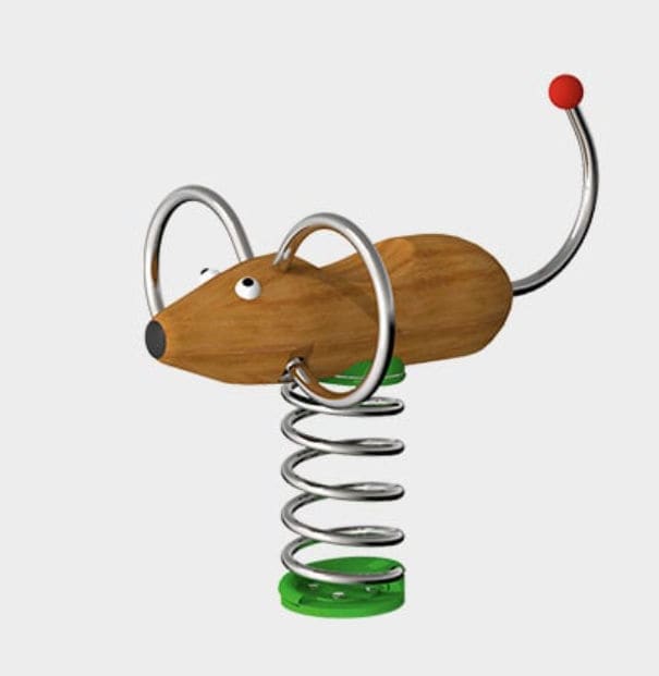 Stainless steel spring rocker - RAT - Novatilu - wooden / animal / 1-seat