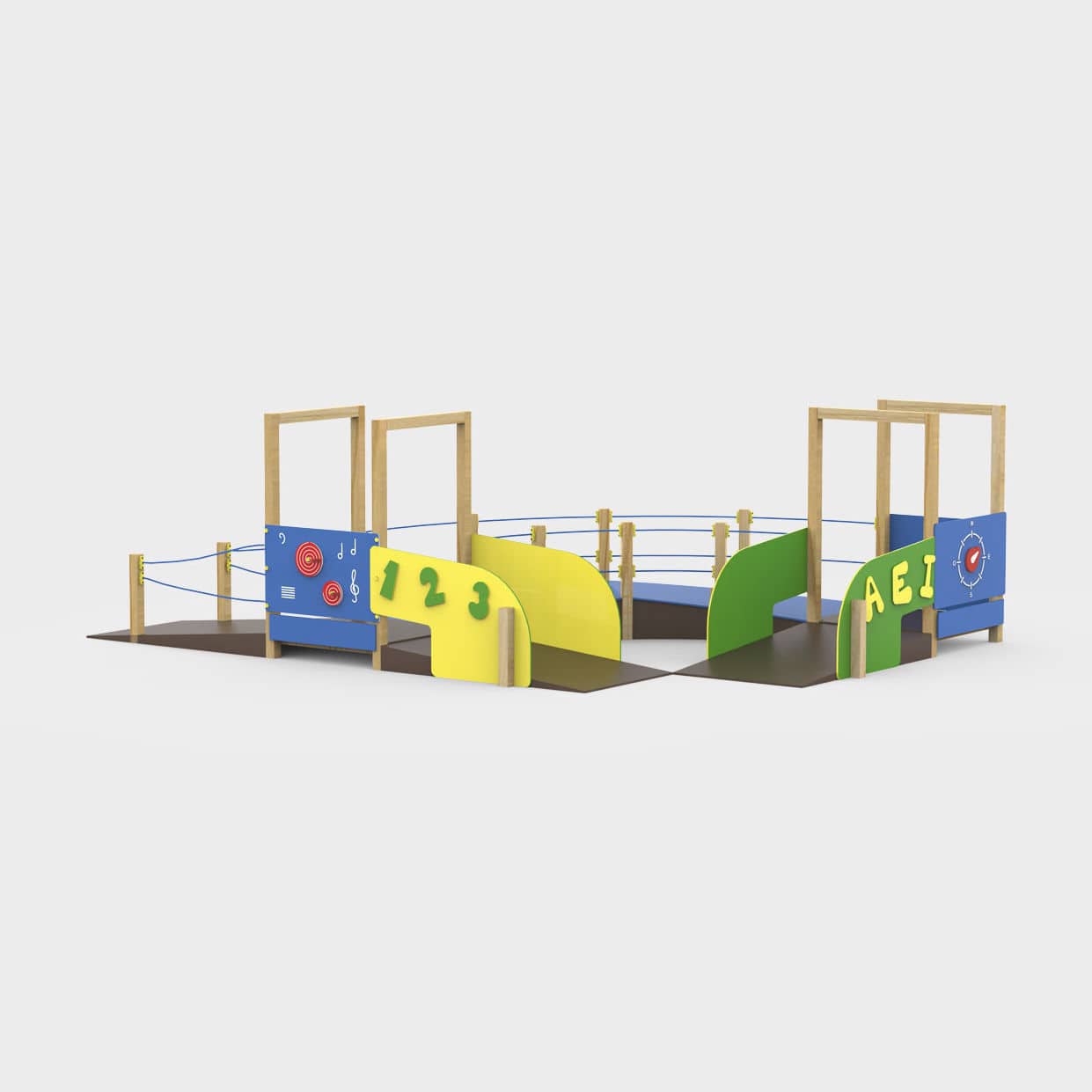 Playground obstacle course - SPA - Novatilu - walk ramp / outdoor