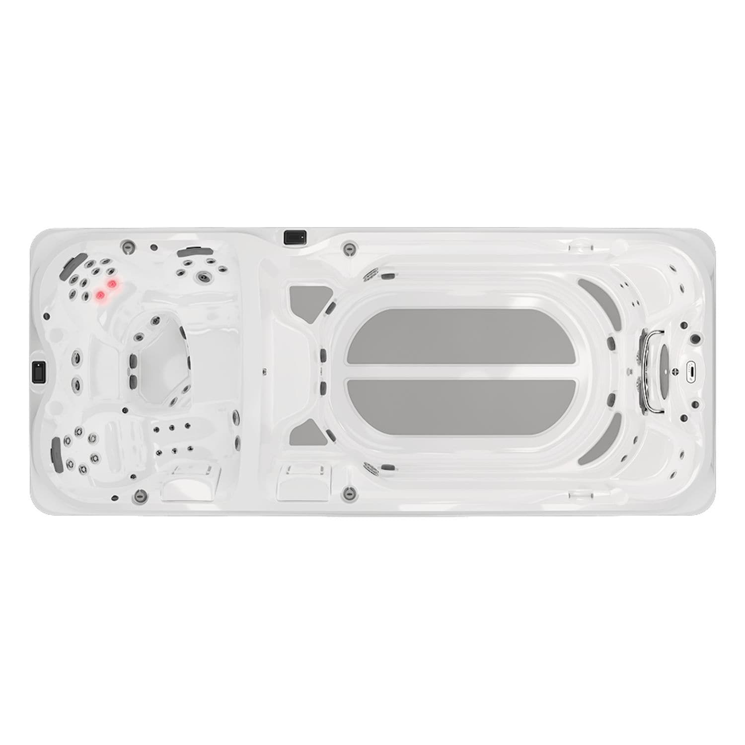 Built-in swim spa - J-19DT POWERPRO™ - JACUZZI - rectangular / 1-person ...
