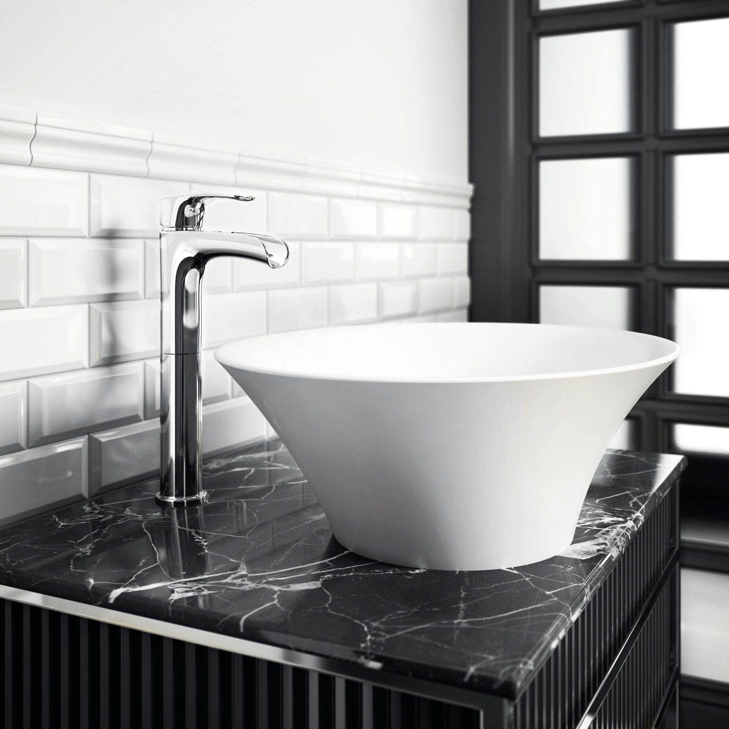 Countertop wash basin - ROSALIA® - JACUZZI - Solid Surface / matte finish / single
