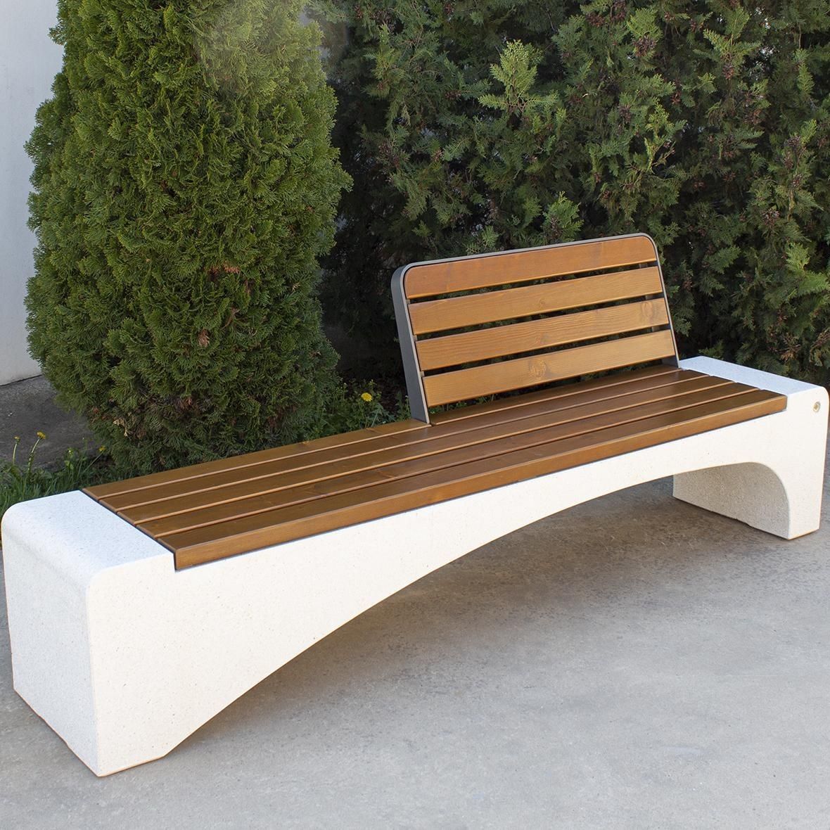 Contemporary public bench - 247 - Encho Enchev - ETE - iroko / bamboo ...