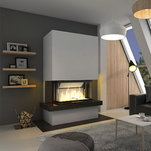 Kit fireplace - HI-Royal Extra V2 3BTh - desayo - wood-burning / self ...