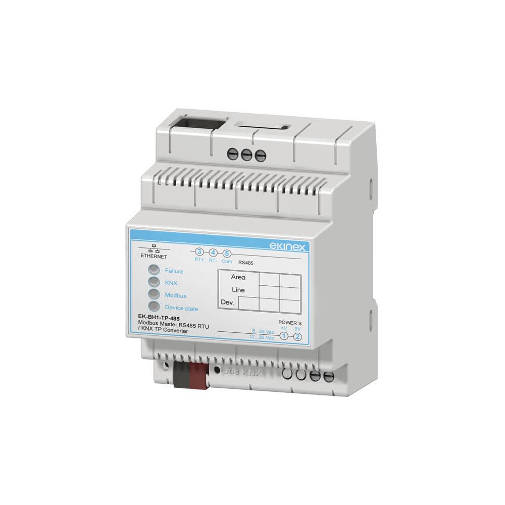Gateway interface module - EK-BH1-TP-485 - ekinex® - DIN rail / KNX / RS485