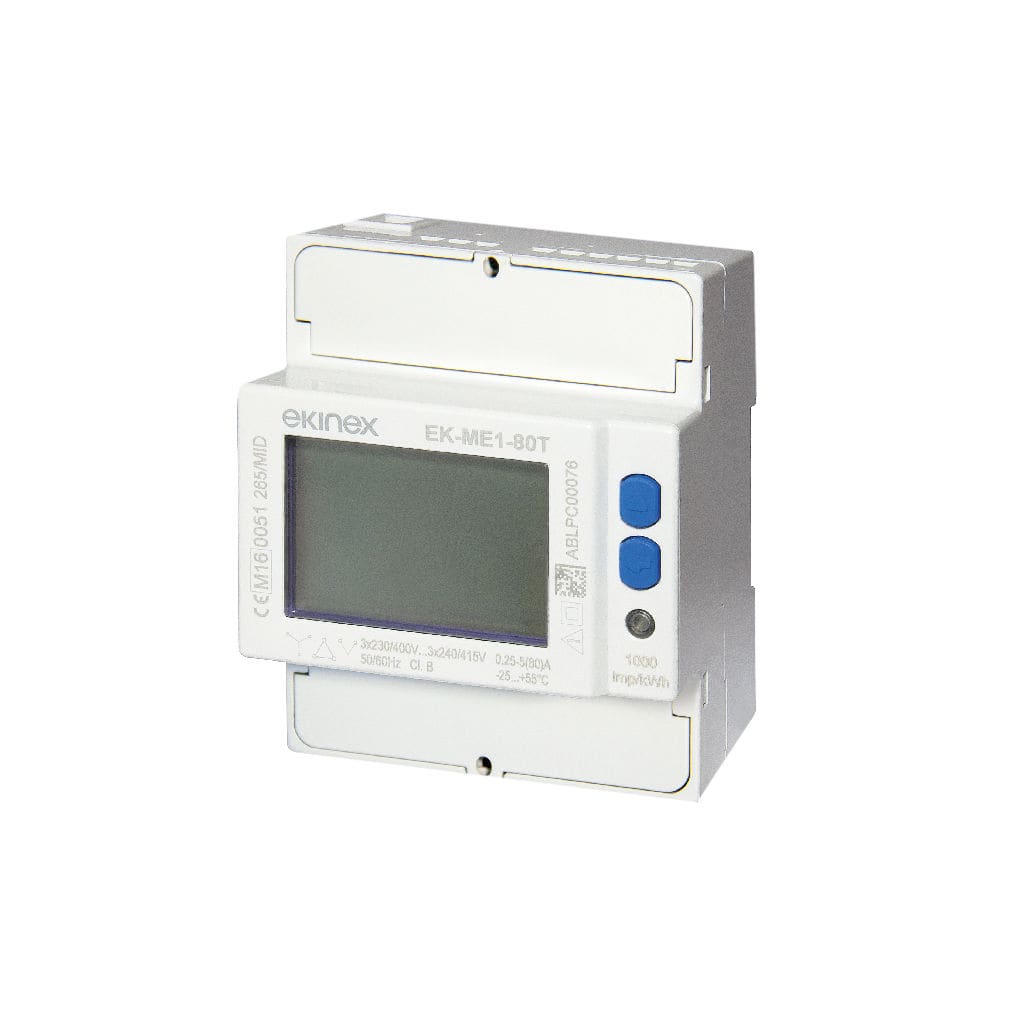 Three-phase energy meter - EK-ME1-80T - ekinex® - digital / 50 Hz / 60 Hz