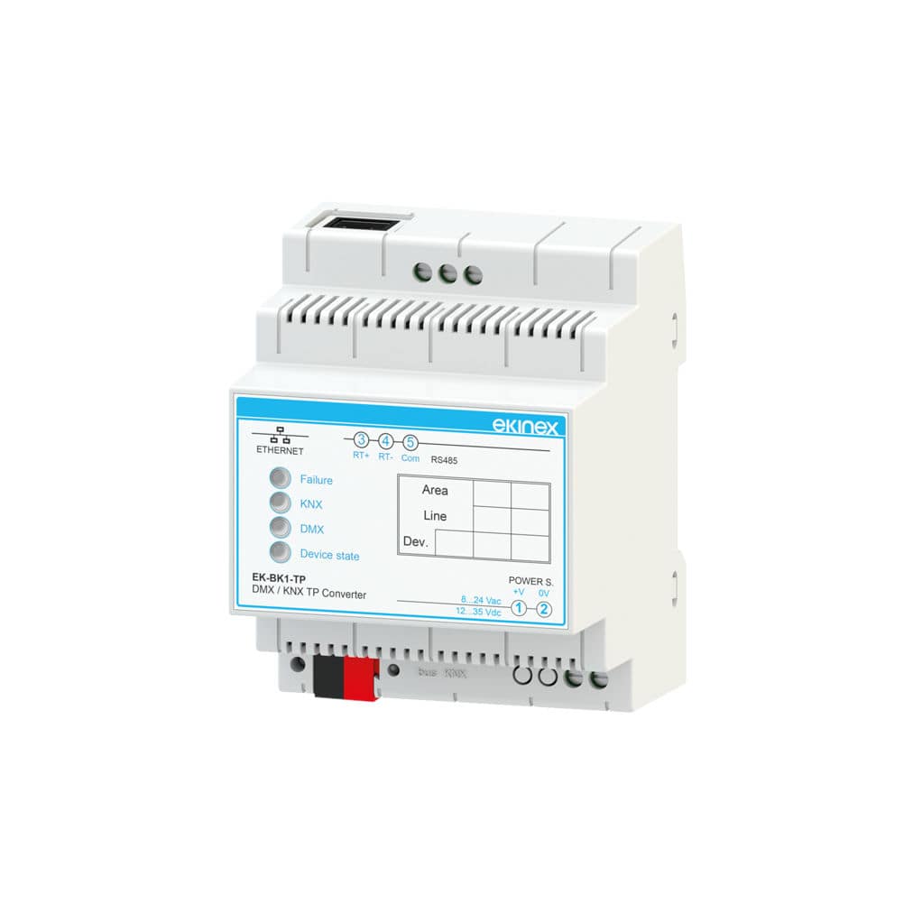 Gateway interface module - EK-BK1-TP - ekinex® - DIN rail / KNX / DMX