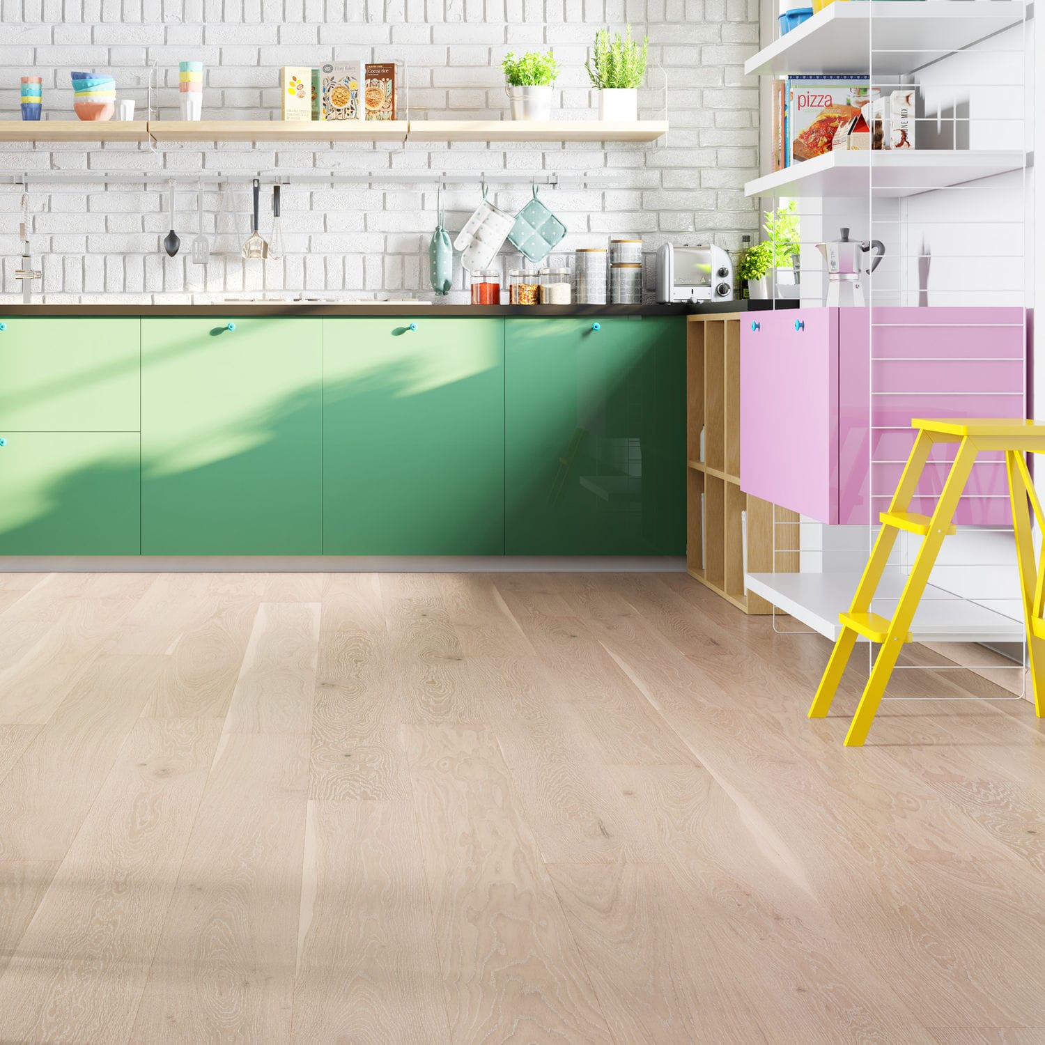 Engineered parquet floor - PUDDING GRANDE - Barlinek - oak / brushed ...