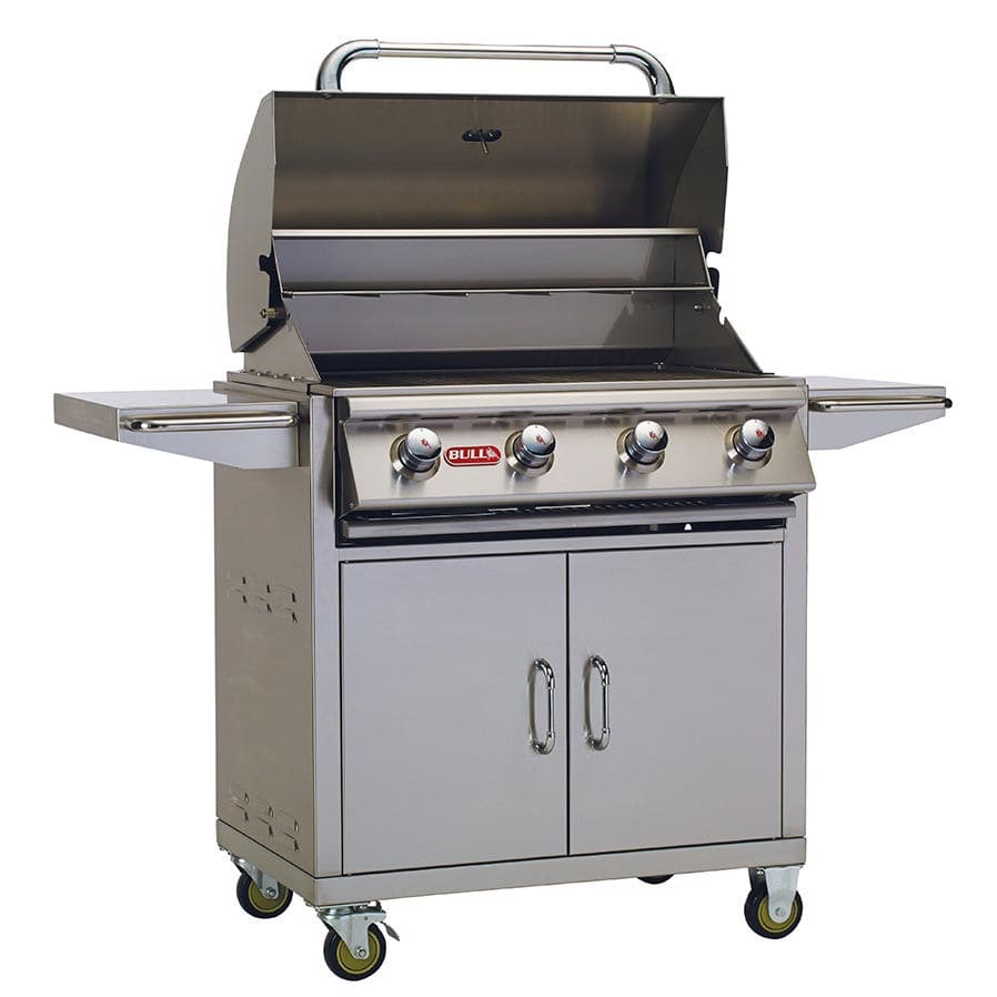 Gas barbecue - OUTLAW - BULL EUROPE - on casters / stainless steel