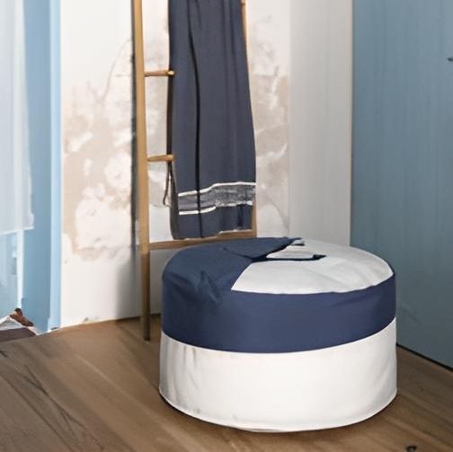 Contemporary pouf - Blue marine anchor - 727 sailbags - fabric / PVC ...