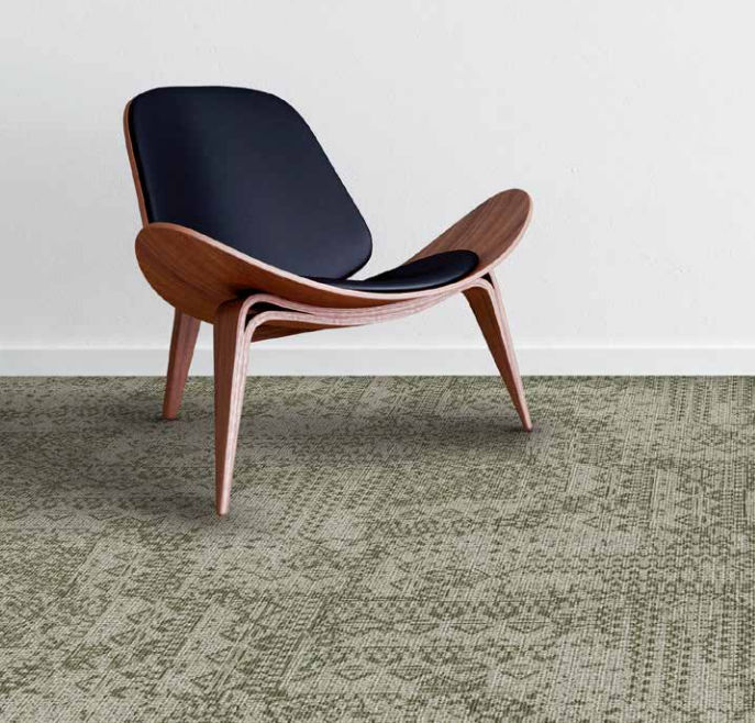 Tufted carpet - FLAX FLOOR - Halbmond - polyamide / linen / commercial