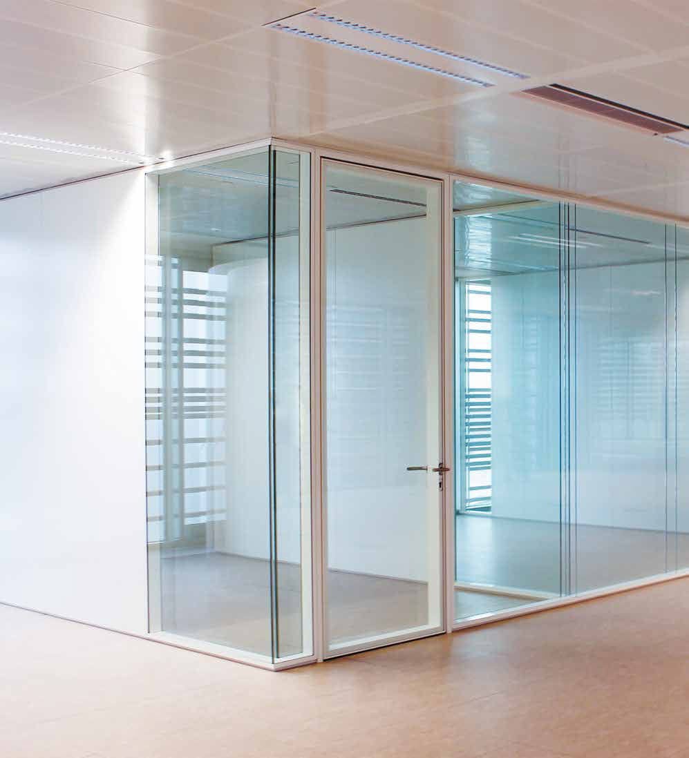 Removable partition - PRIMACY - PREMOSA - double-glazed / aluminum ...