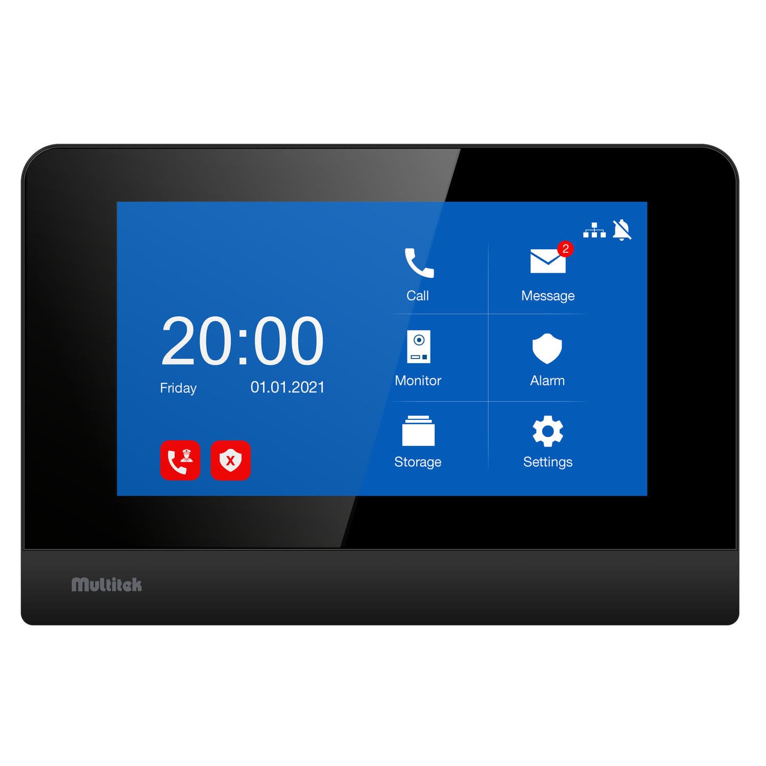 Black video door intercom - LIM 70 - Multitek Electronics - residential ...