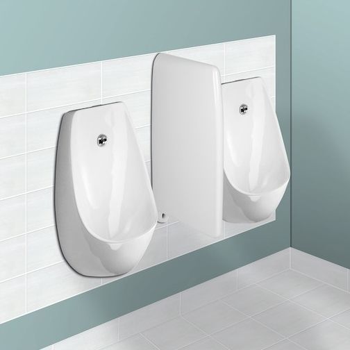 Ceramic urinal - DOMINO - SUPRATECH - wall-mounted / with photocell ...