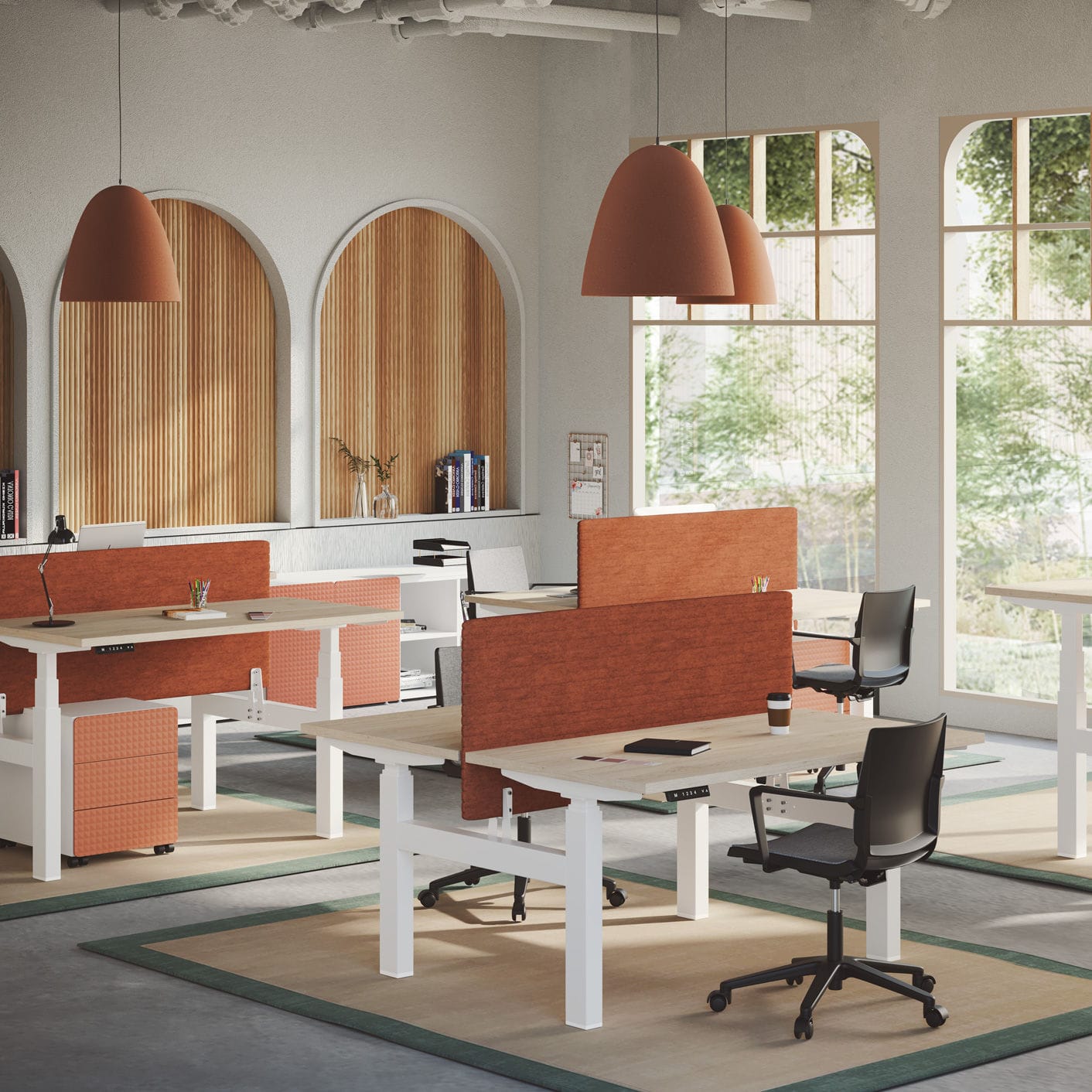 Contemporary work table - EMO-VITY BASIC BENCH - EMOBOK - melamine ...