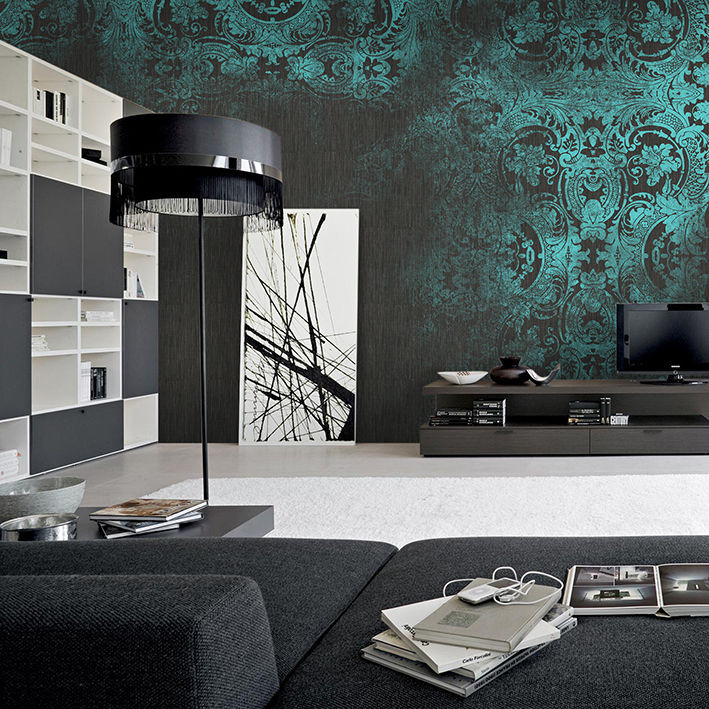 Contemporary wallpaper - REFLECTION - Skinwall - fabric / vinyl / damask