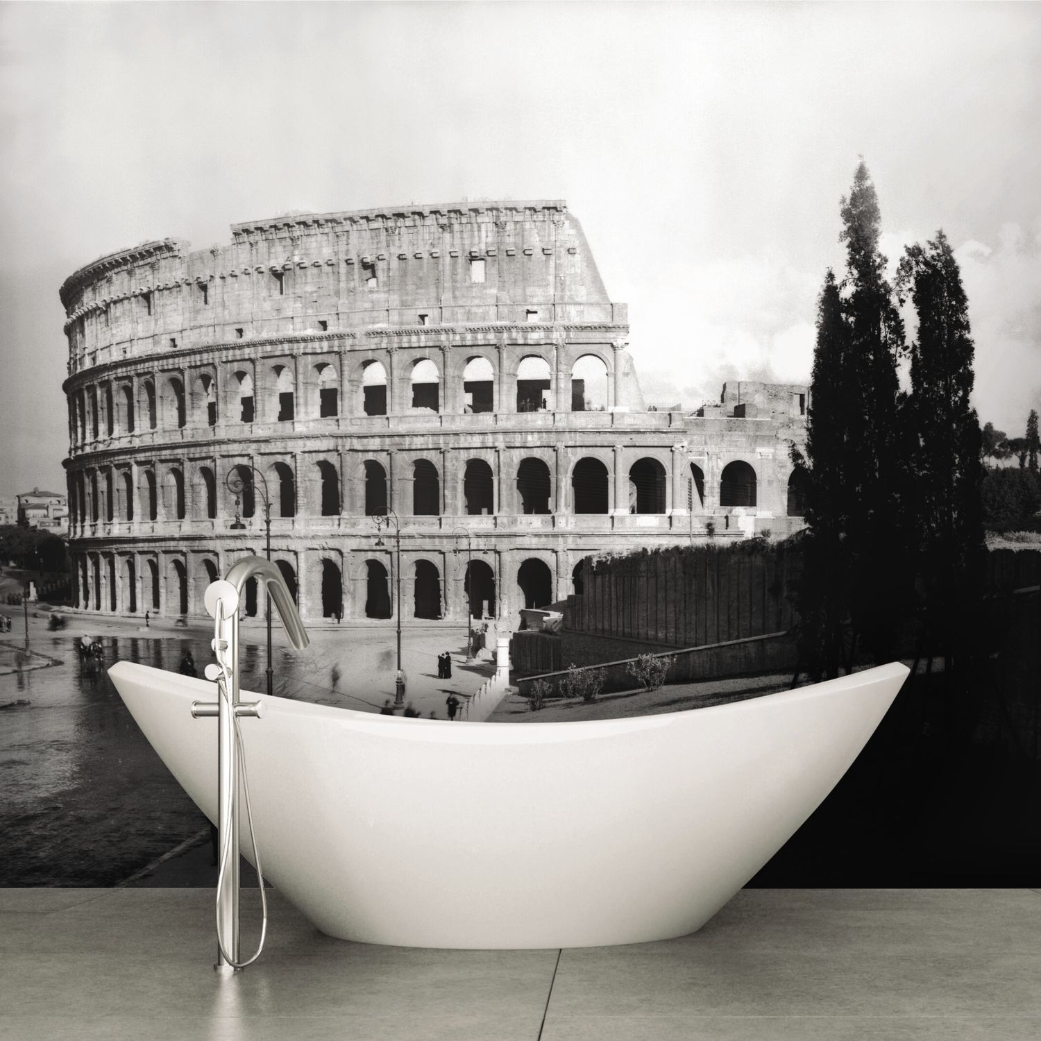 Contemporary wallpaper - ROMA – COLOSSEO - Skinwall - fabric / vinyl ...