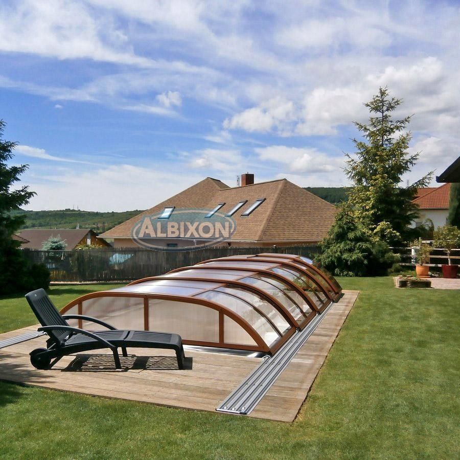High swimming pool enclosure - Dallas Clear - ALBIXON a.s. - mid-high ...