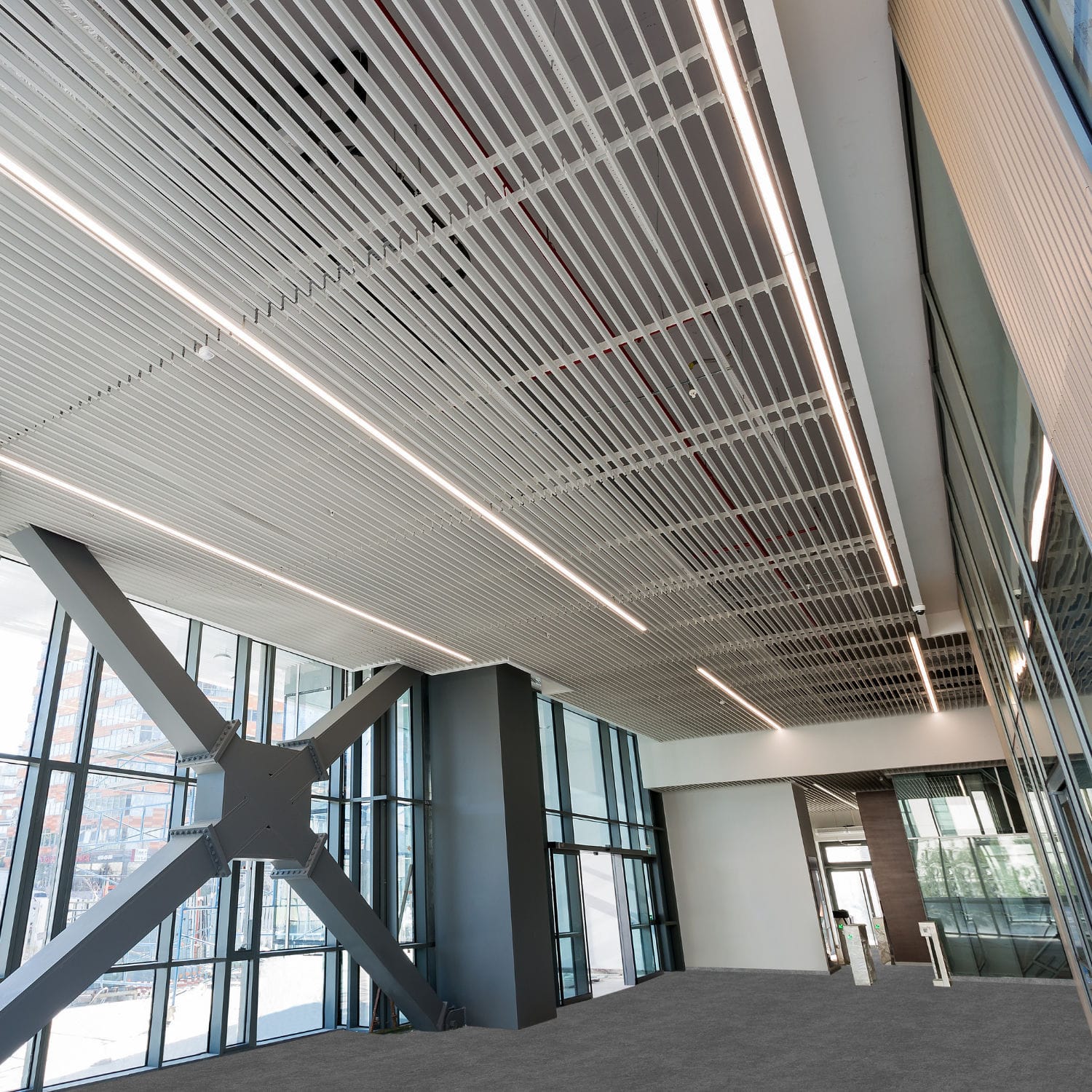 Aluminum acoustic baffle - SLIMLINE SYSTEM - BUTEM METAL - galvanised ...