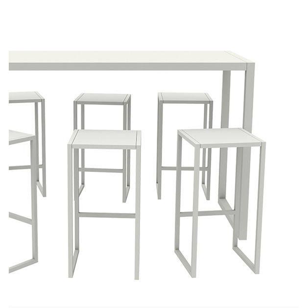 Contemporary high bar table - SKY - Sara - laminate / metal base ...