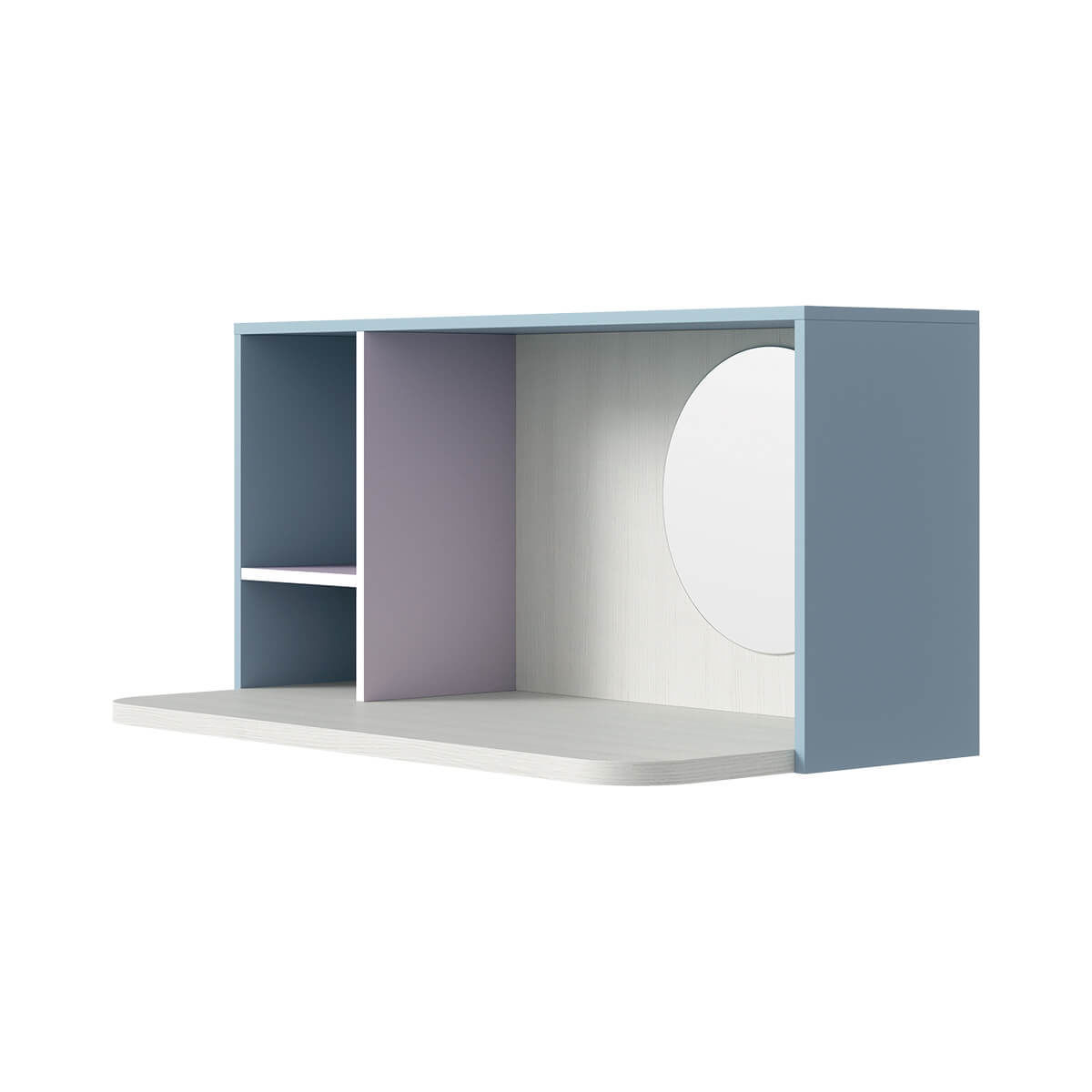 Contemporary desk - YUCCA - nidi - wooden / with shelf