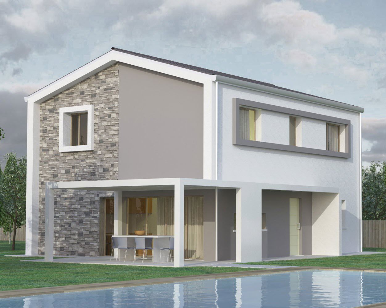 Prefab house - BERNA - Bio house - ecological / anti-seismic / modular