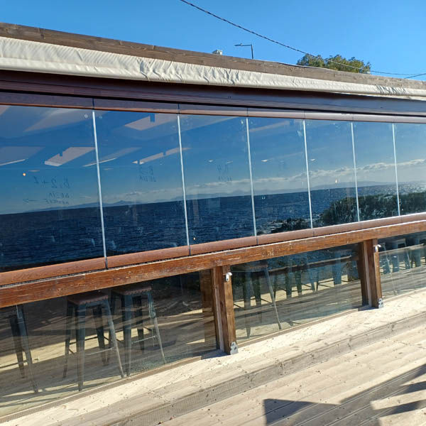 Panel curtain wall - IN SARONIDA, ATTICA - Atrio Glass Doors - glass ...