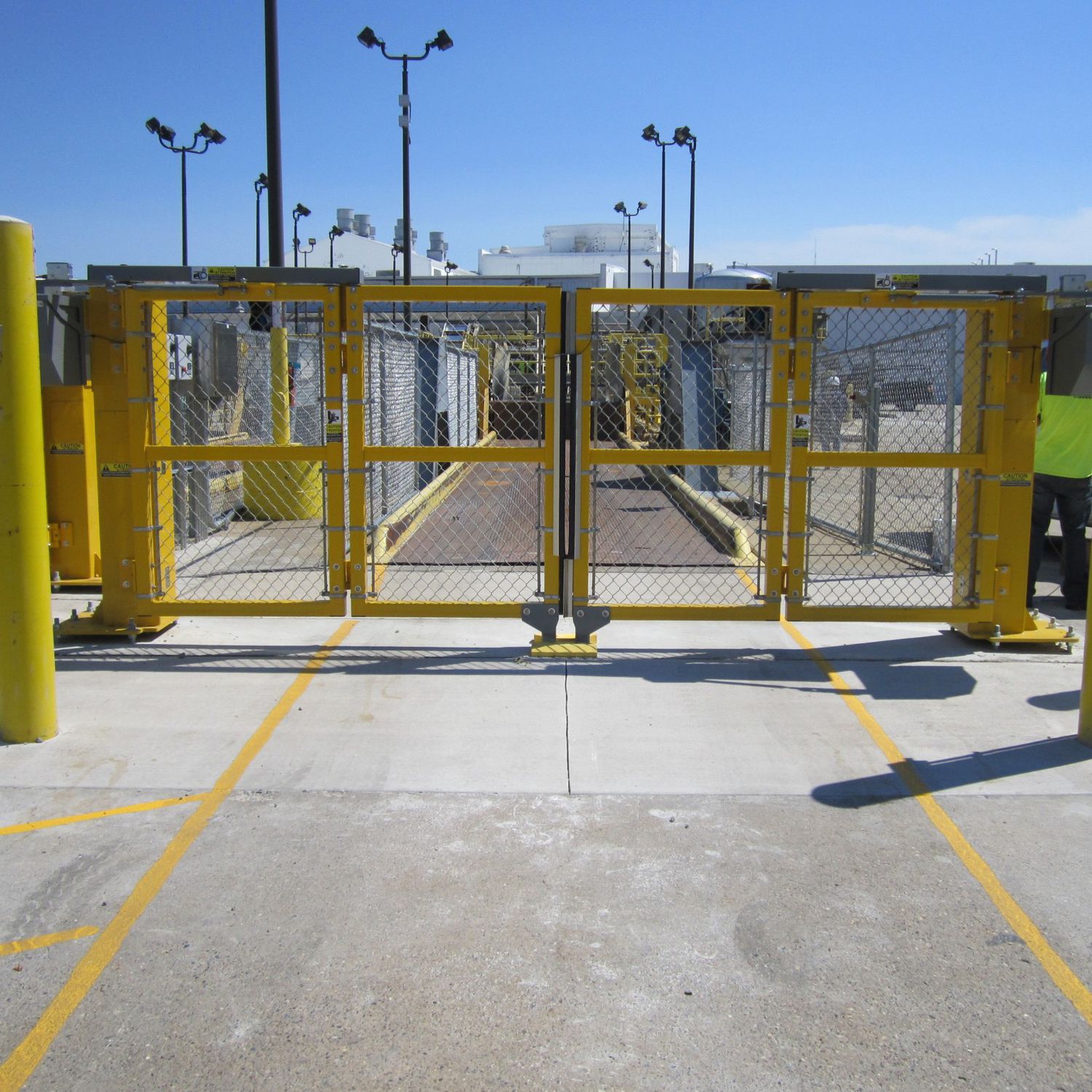 Folding gate - SECURFOLD - Tymetal Corp - galvanised steel / wire mesh ...