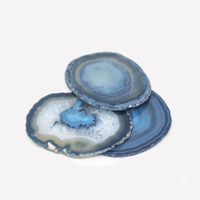 Marble coaster - BLUE COAST - Aura London - sapphire