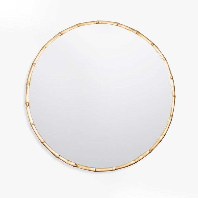 Wall-mounted mirror - BAMBOO - Aura London - contemporary / round / bamboo