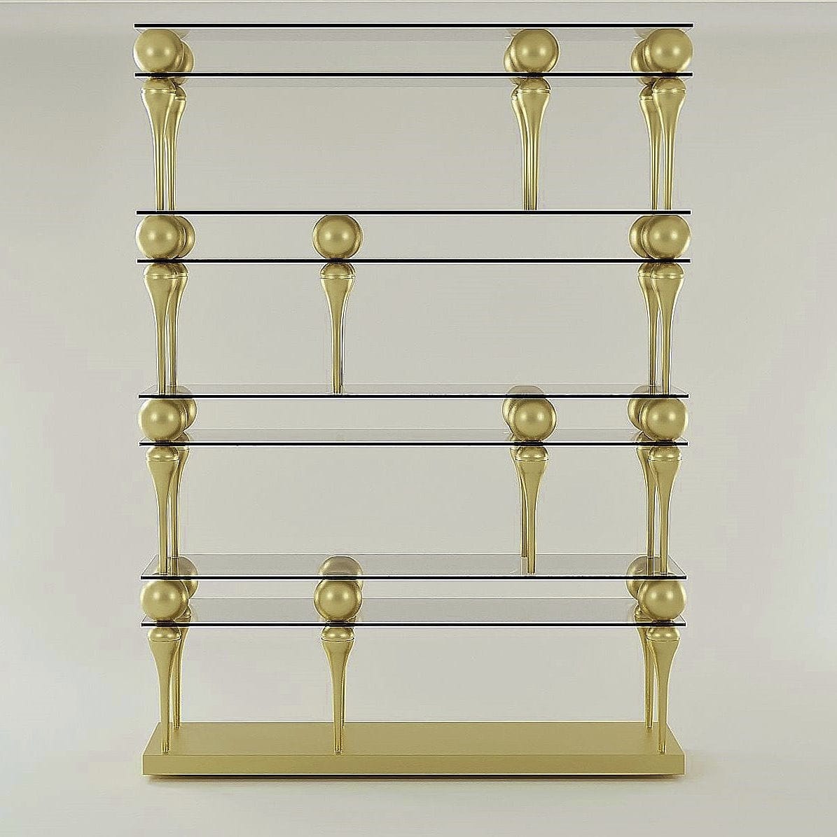 Contemporary shelf - Lotus - Fertini Casa - solid wood / glass / crystal