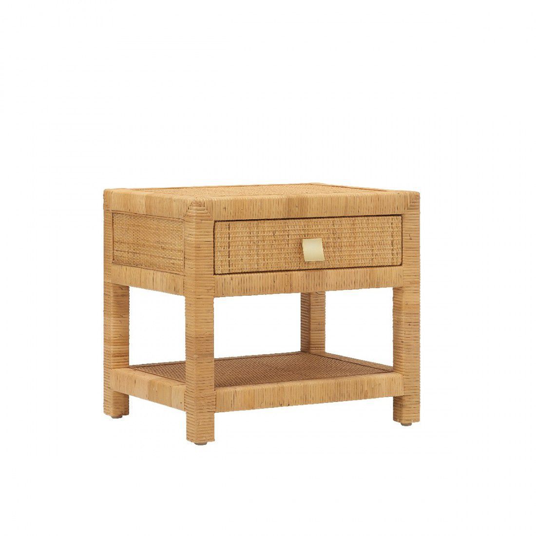 Contemporary bedside table - SAIGON - KOK Maison - pine / rattan ...
